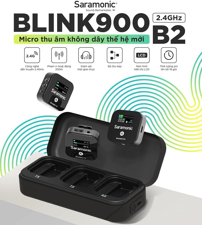Saramonic Blink 900 B2 | Saramonic Blink 900 | Micro Thu Âm Saramonic ...