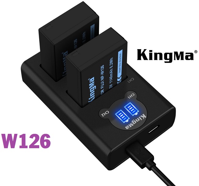 Bộ Pin Sạc Kingma NP-W126 | Pin NP-W126 | Mayanh24h