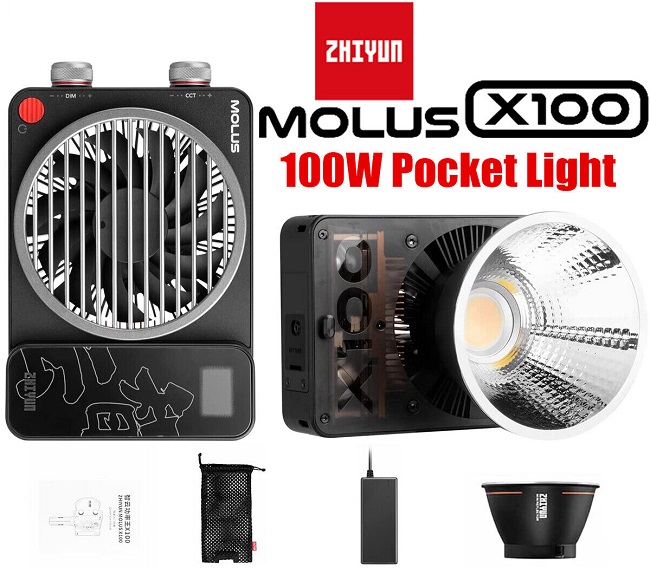 Led Zhiyun MOLUS X100 Bi-Color COB Monolight | Zhiyun MOLUS X100 | Led Zhiyun X100 | Mayanh24h