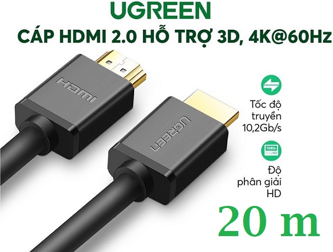 Cap HDMI 20m Ugreen 10112 | Ugreen 10112 | Cap Ugreen 20m | Mayanh24h