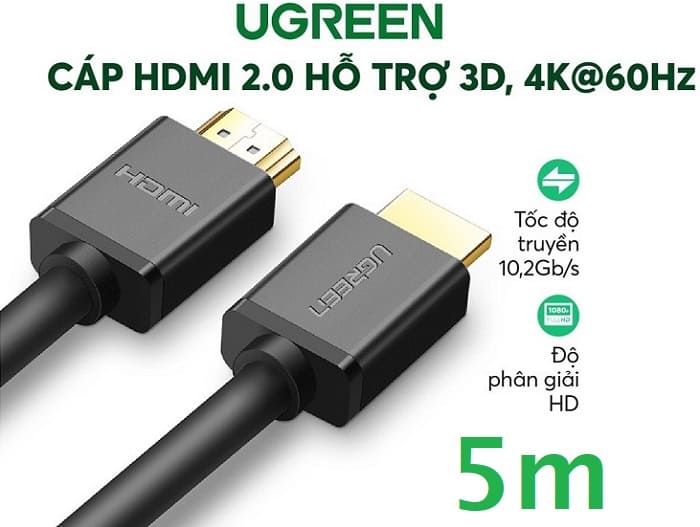 Cap HDMI Ugreen 5m 10109 | Ugreen 10109 | Cap Ugreen 5m | Mayanh24h