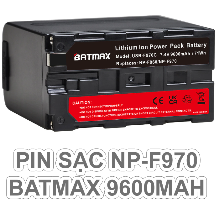 Pin sạc NP-F970 Batmax 9600mAh | Batmax NP-F970 | NP-F970 | Mayanh24h