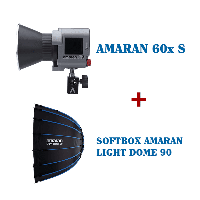 Combo Amaran 60x S + Softbox Amaran Light Dome 90 | Mayanh24h