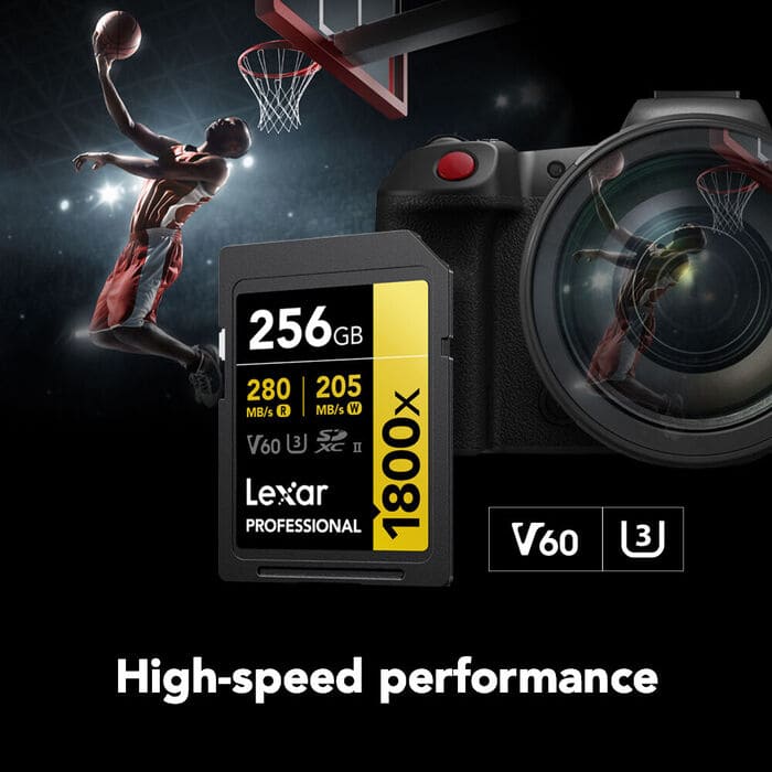 Thẻ nhớ Lexar Professional 1800x 256GB UHS-II V60