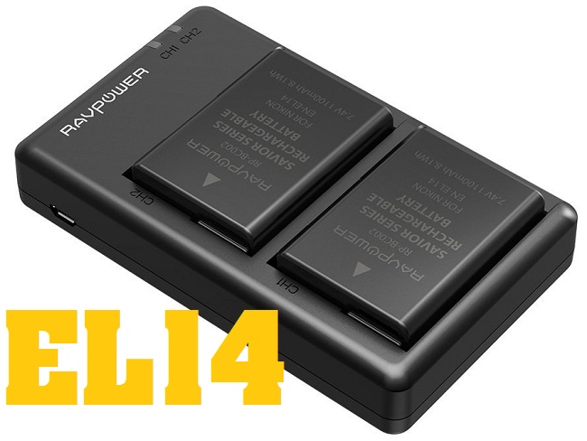 Bộ pin sạc RAVPower EN-EL14 | Pin EN-EL14 | Mayanh24